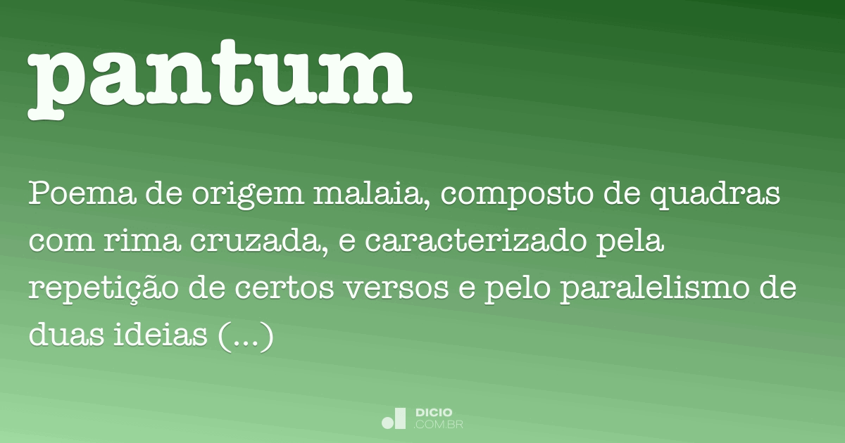 Pantum - Dicio, Dicionário Online de Português