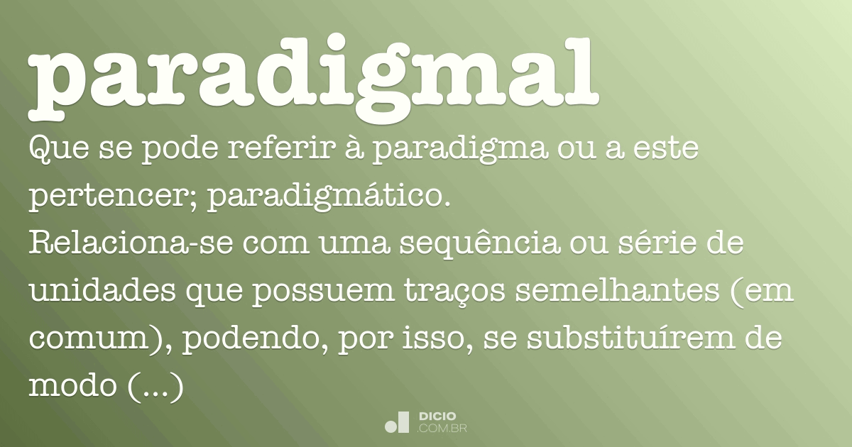 Paradigmal - Dicio, Dicionário Online de Português