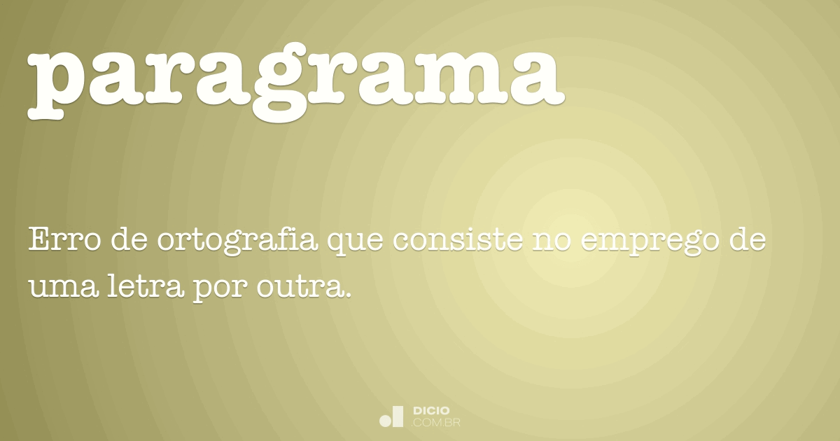 Paragrama - Dicio, Dicionário Online de Português