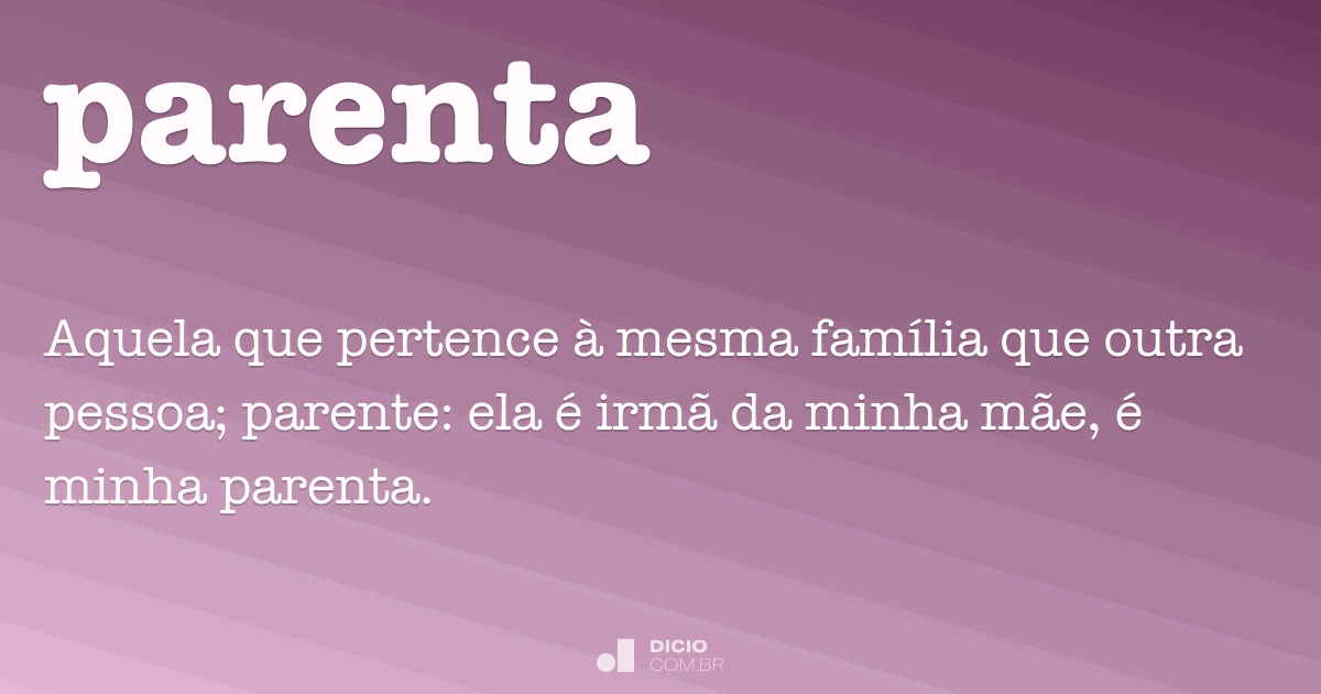 Parenta - Dicio, Dicionário Online de Português