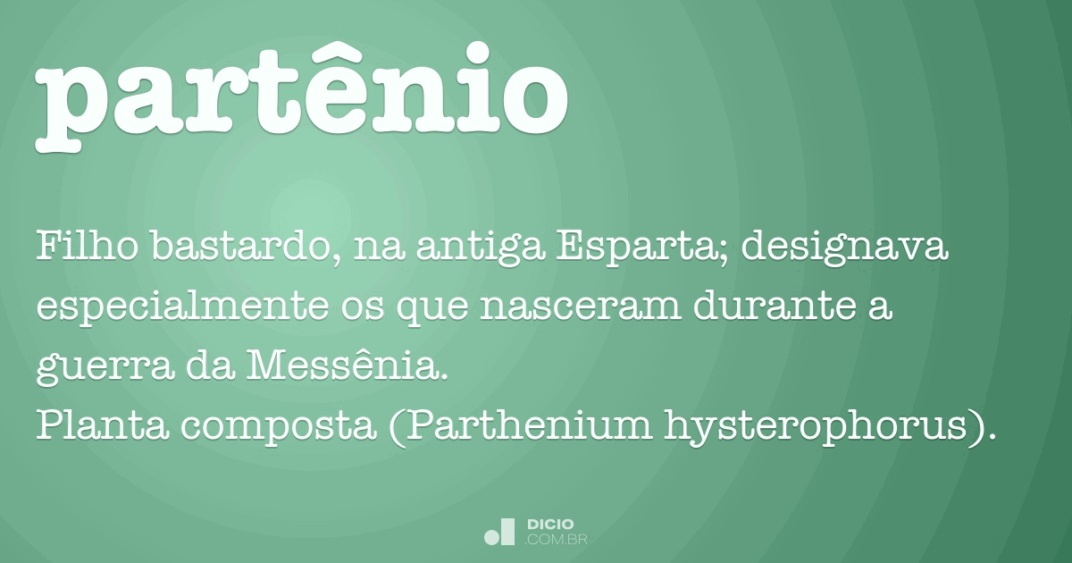 Partênio - Dicio, Dicionário Online de Português