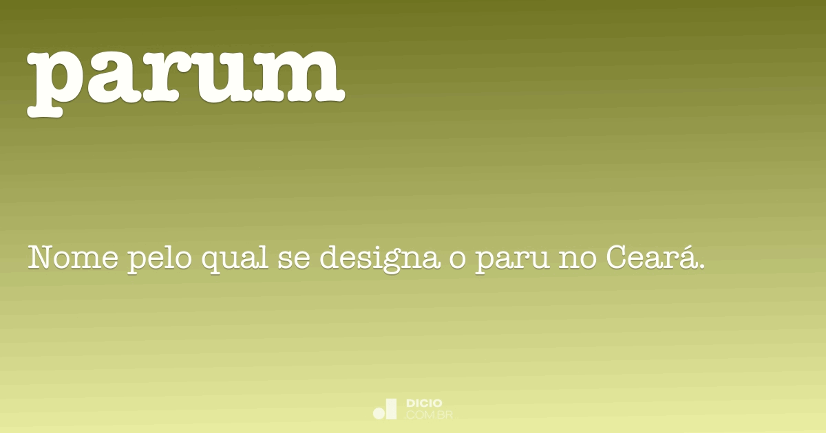 Parum - Dicio, Dicionário Online de Português