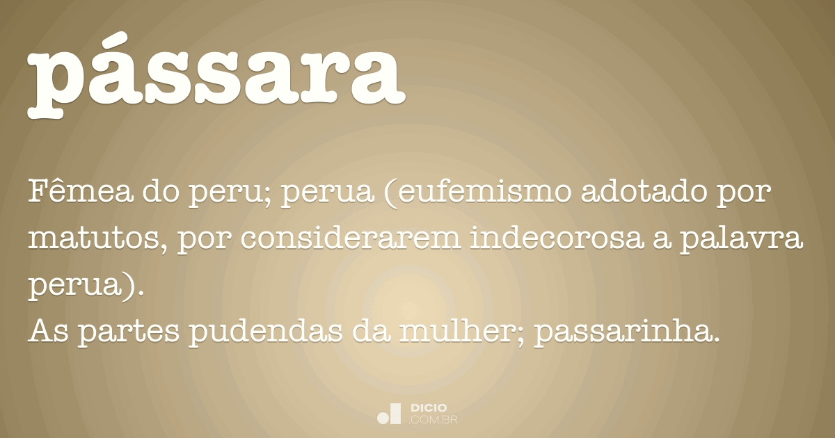 Pássara - Dicio, Dicionário Online de Português
