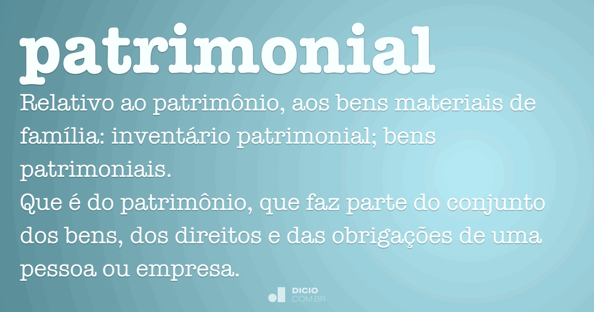 Patrimonial - Dicio, Dicionário Online de Português