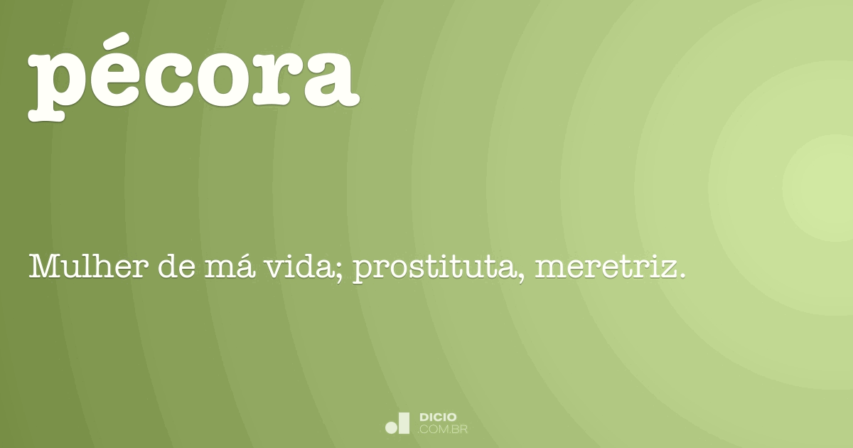 Pécora - Dicio, Dicionário Online de Português