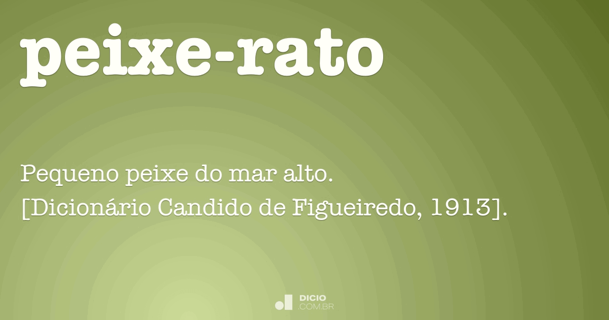 Peixe-rato - Dicio, Dicionário Online de Português