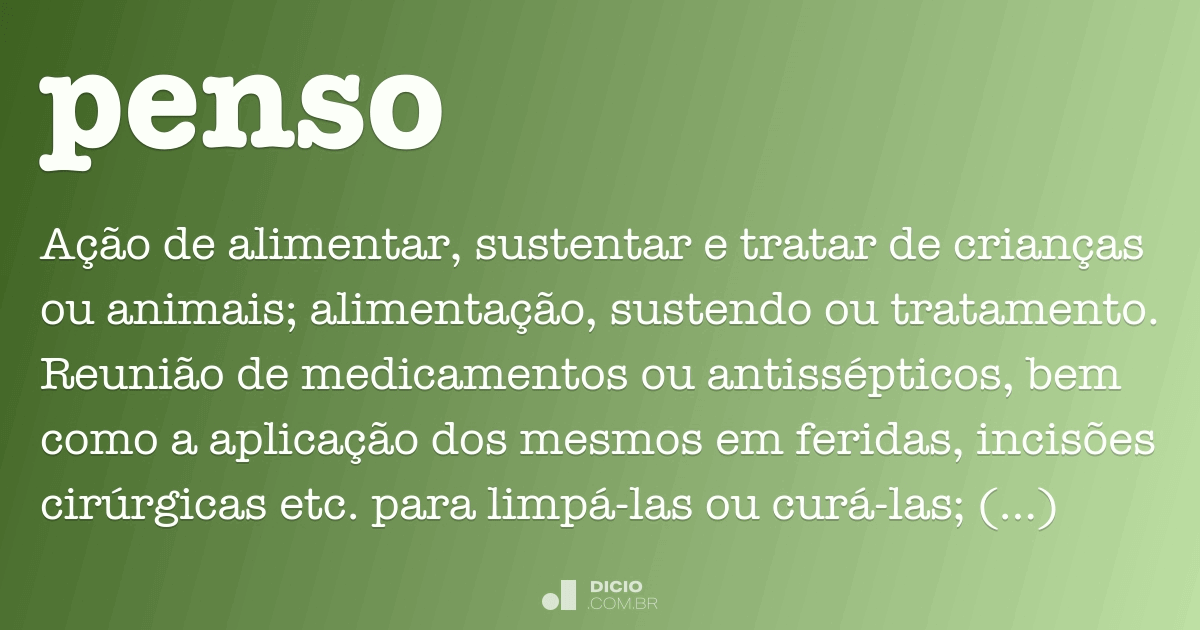 Penso - Dicio, Dicionário Online de Português