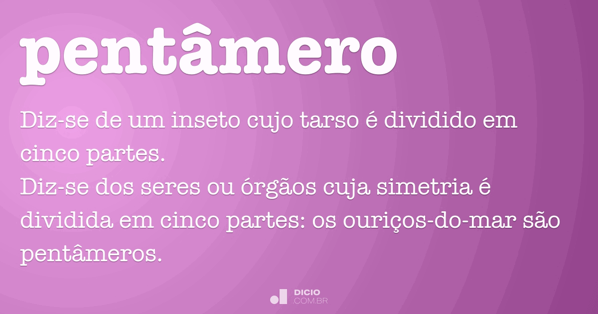 Pentâmero - Dicio, Dicionário Online de Português