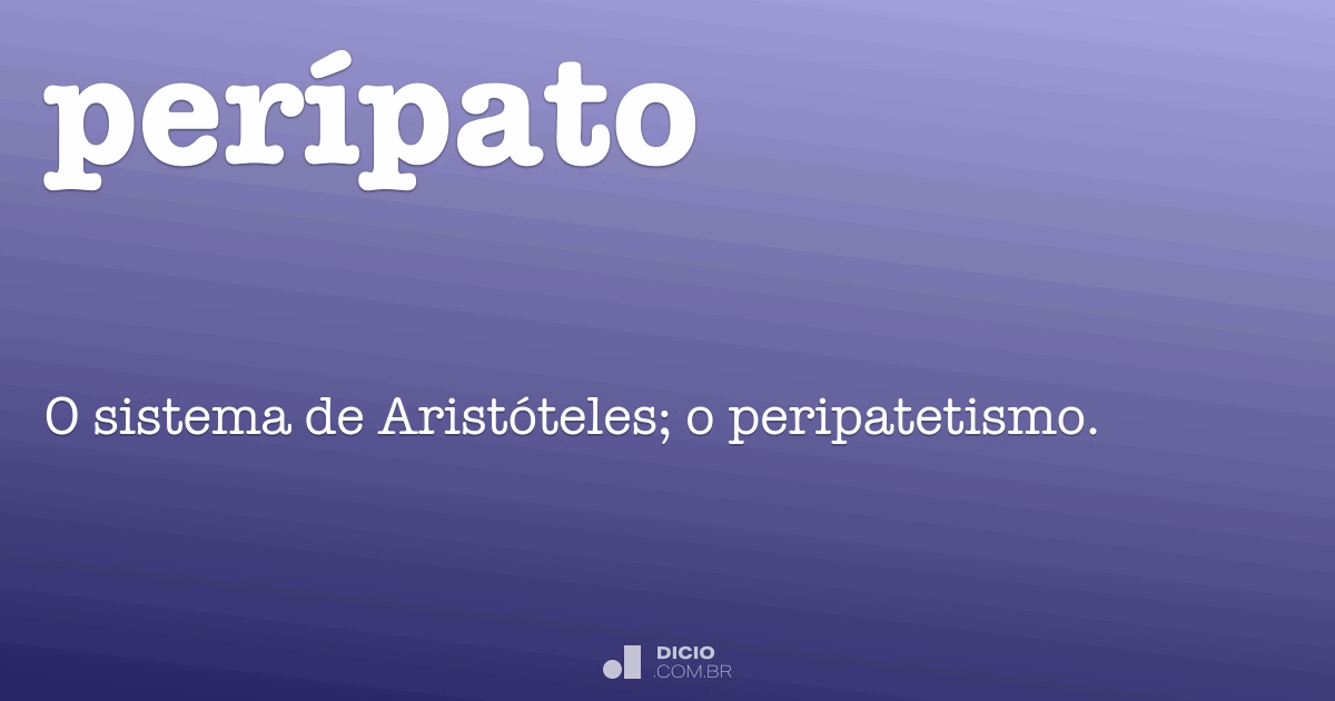 Perípato - Dicio, Dicionário Online de Português