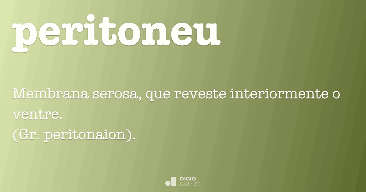 Peritoneu - Dicio, Dicionário Online de Português