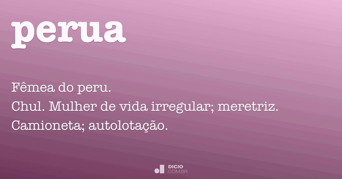 Perua - Dicio, Dicionário Online de Português