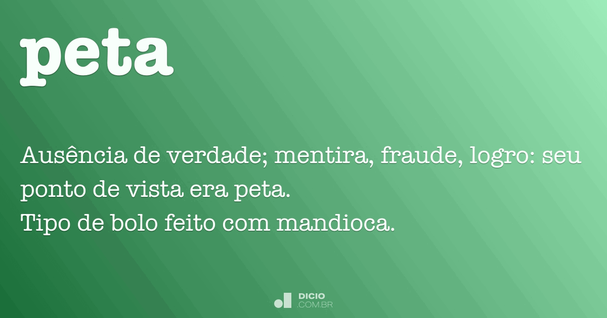 Peta - Dicio, Dicionário Online de Português