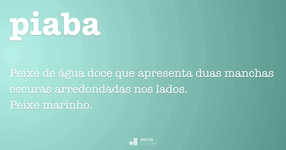 Piaba - Dicio, Dicionário Online de Português