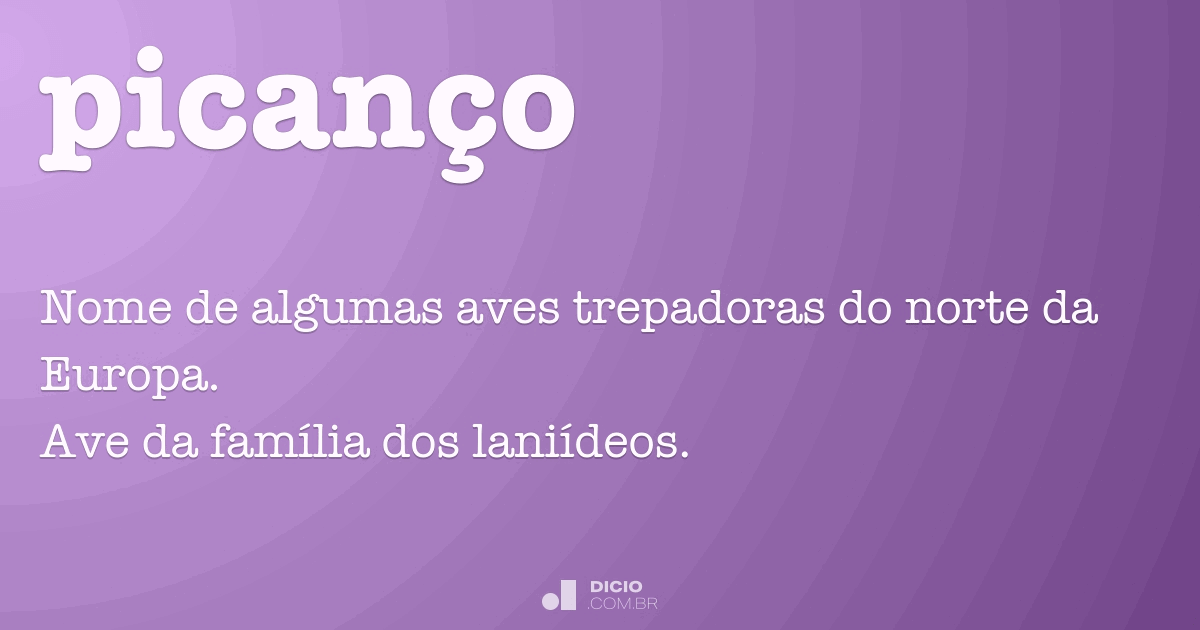 Picanço - Dicio, Dicionário Online de Português
