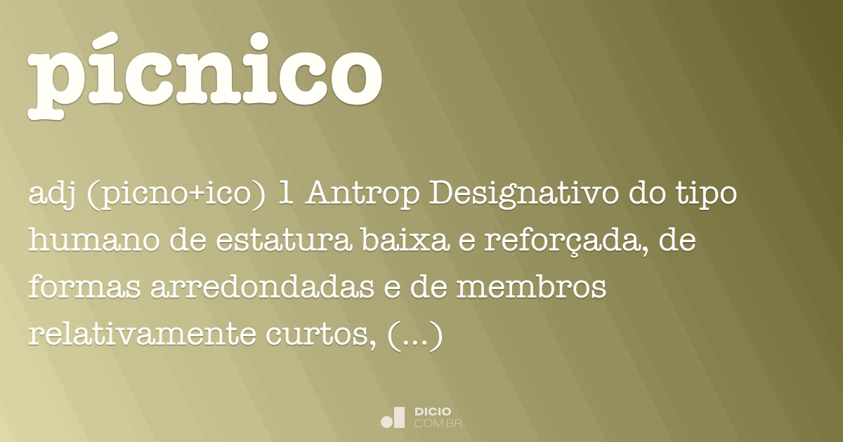 Pícnico - Dicio, Dicionário Online de Português
