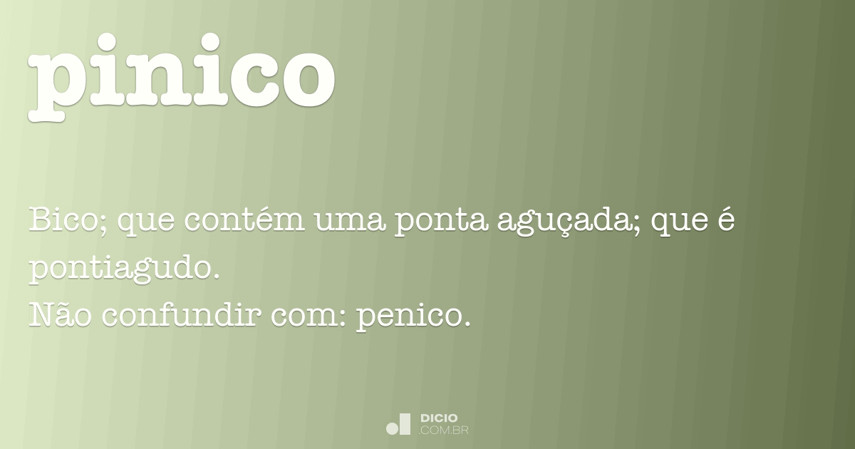 Pinico - Dicio, Dicionário Online de Português