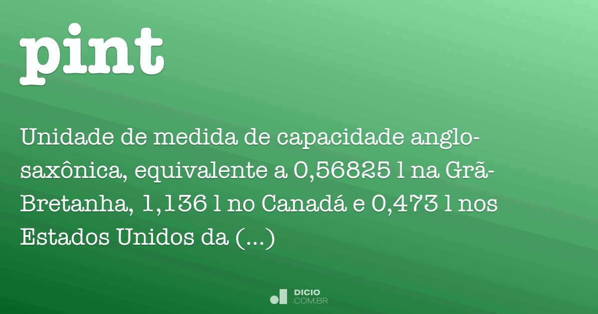 Pint - Dicio, Dicionário Online de Português
