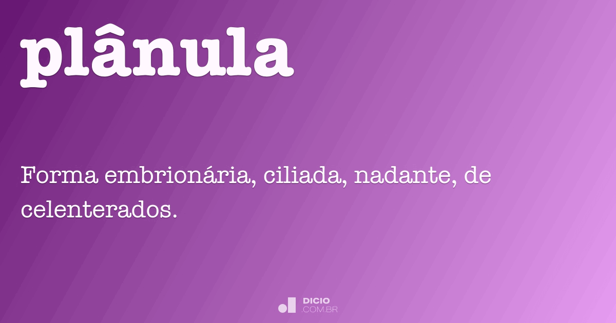 Plânula - Dicio, Dicionário Online de Português