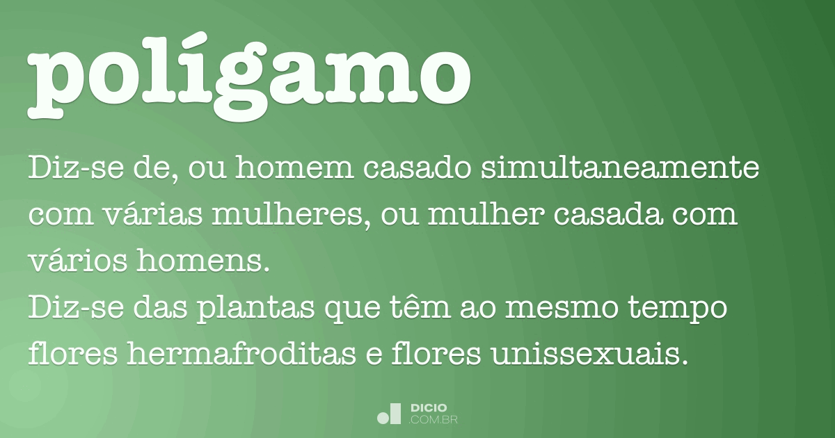 Polígamo - Dicio, Dicionário Online de Português