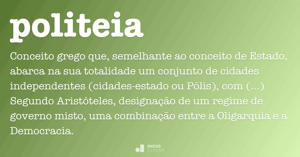 Politeia - Dicio, Dicionário Online de Português
