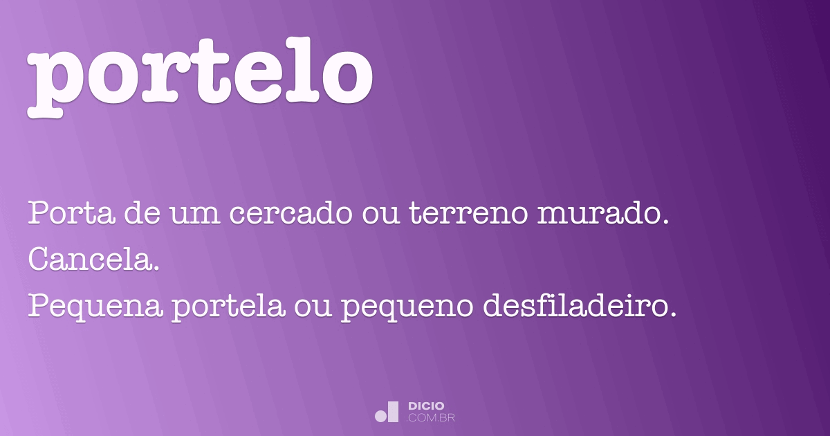 Portelo - Dicio, Dicionário Online de Português