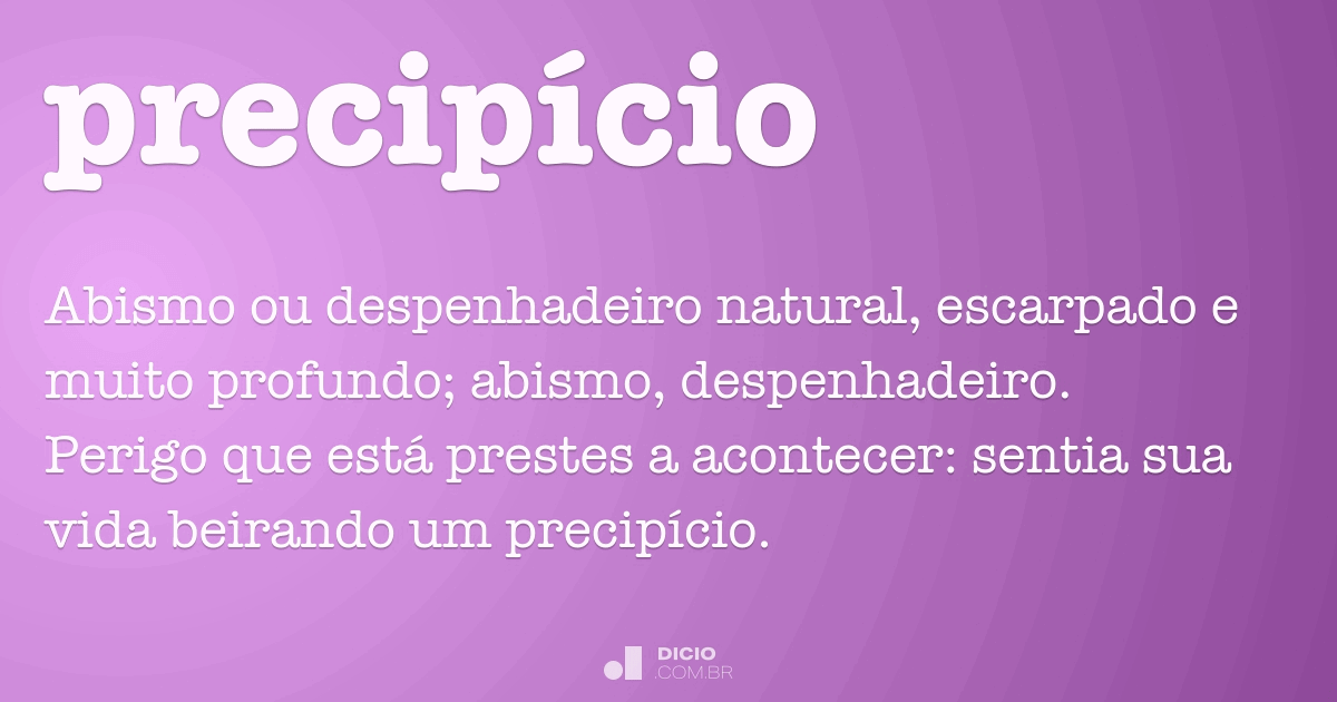 Precipício - Dicio, Dicionário Online de Português