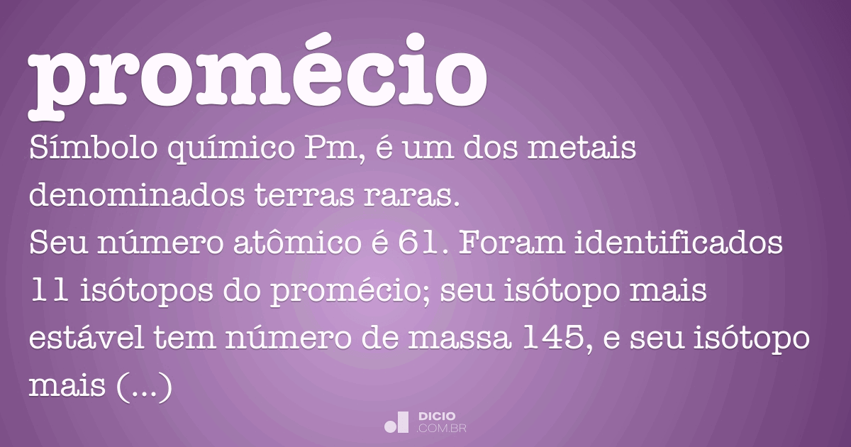 Promécio - Dicio, Dicionário Online de Português
