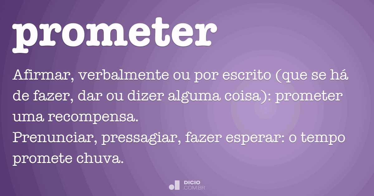 Prometer - Dicio, Dicionário Online de Português