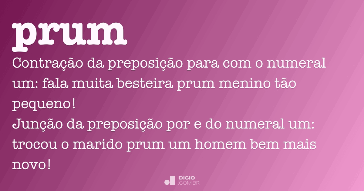 Prum - Dicio, Dicionário Online de Português