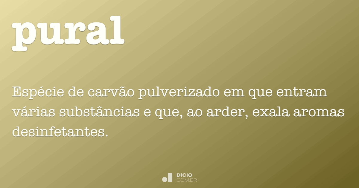 Pural - Dicio, Dicionário Online de Português