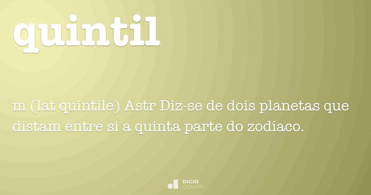 Quintil - Dicio, Dicionário Online de Português