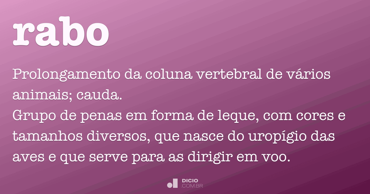 Rabo - Dicio, Dicionário Online de Português