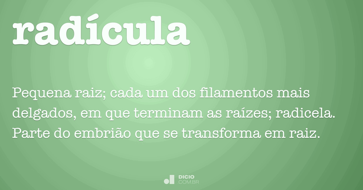 Radícula - Dicio, Dicionário Online de Português