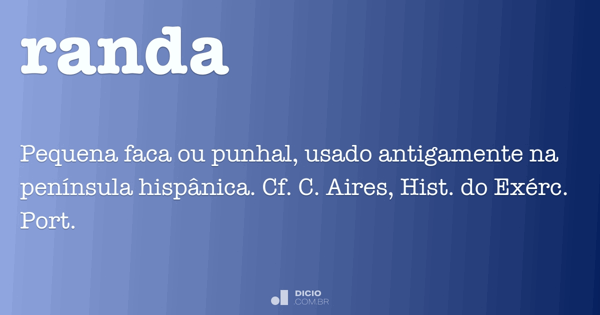 Randa - Dicio, Dicionário Online de Português