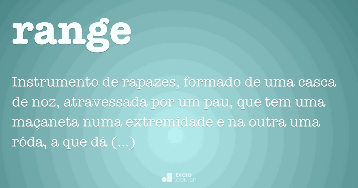 Range - Dicio, Dicionário Online de Português