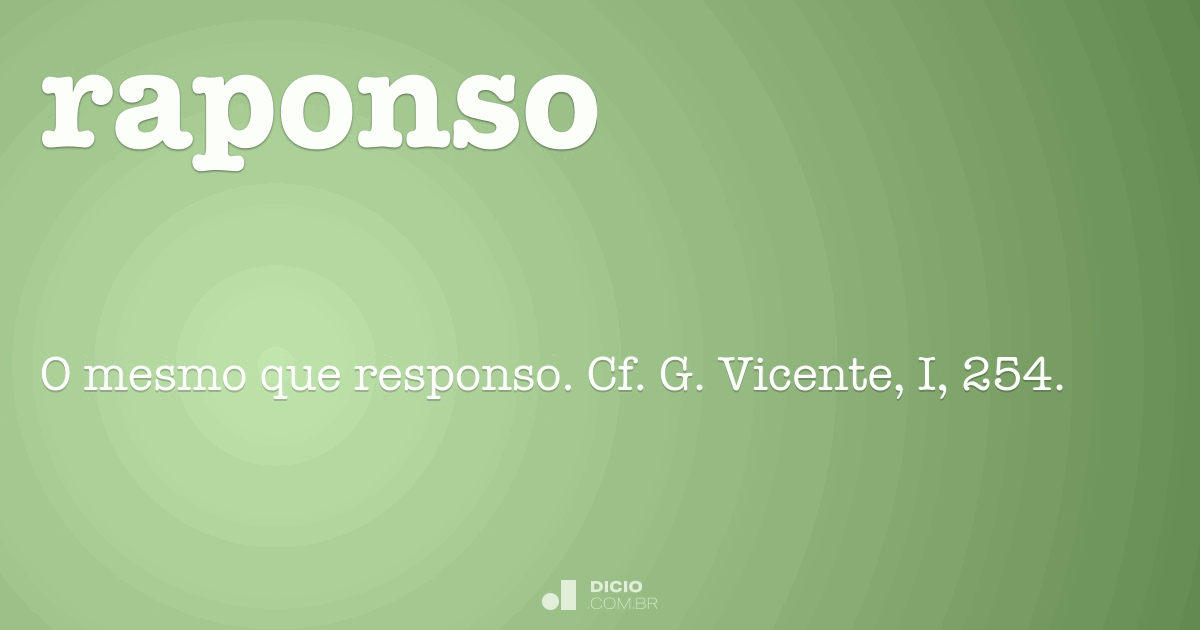 Raponso - Dicio, Dicionário Online de Português