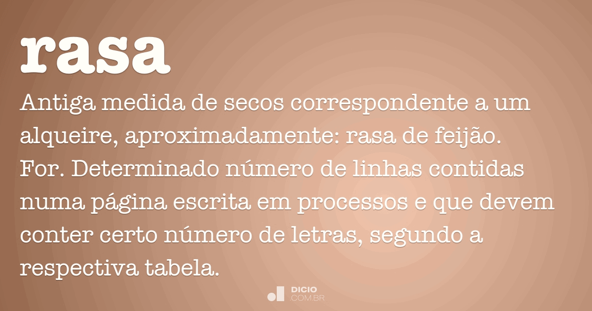 Rasa - Dicio, Dicionário Online de Português