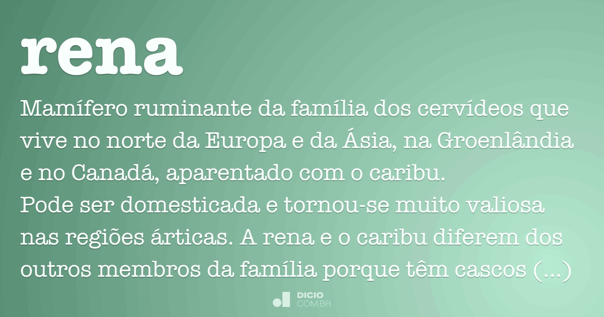 Rena - Dicio, Dicionário Online de Português
