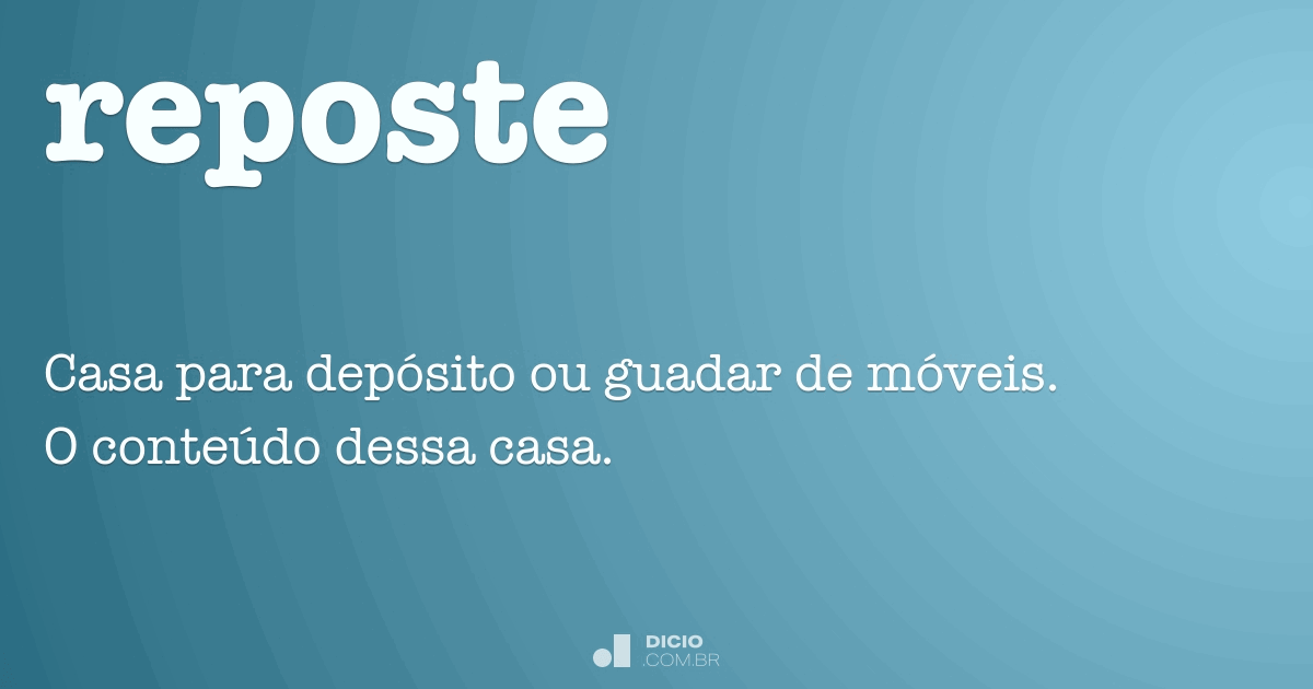 Reposte - Dicio, Dicionário Online de Português