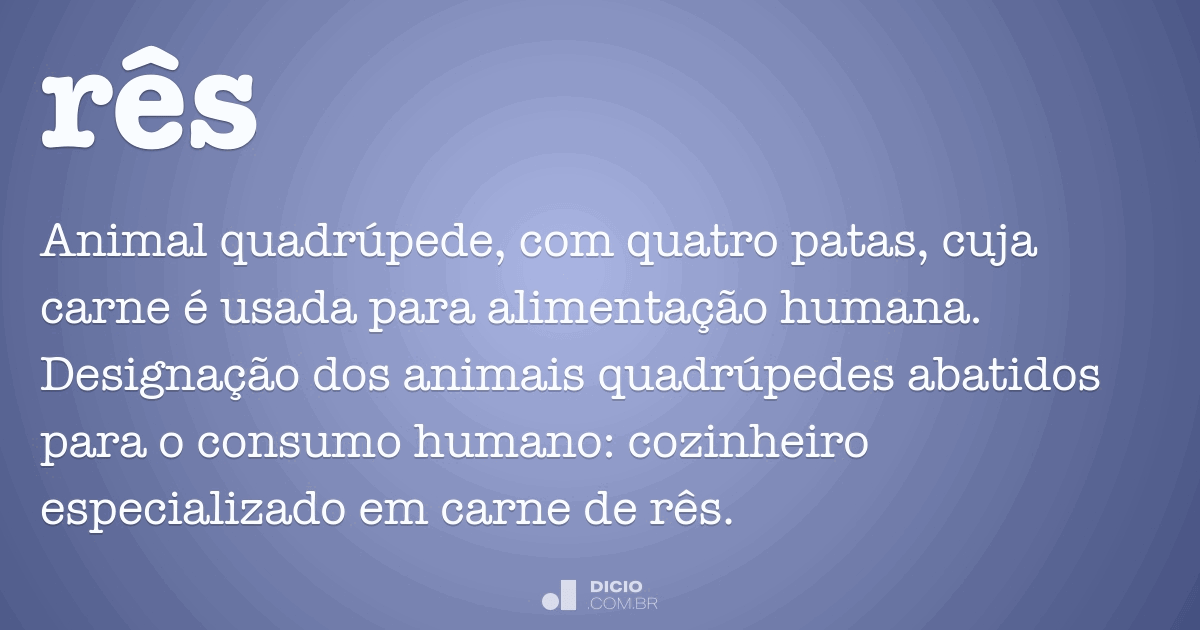 Rês - Dicio, Dicionário Online de Português