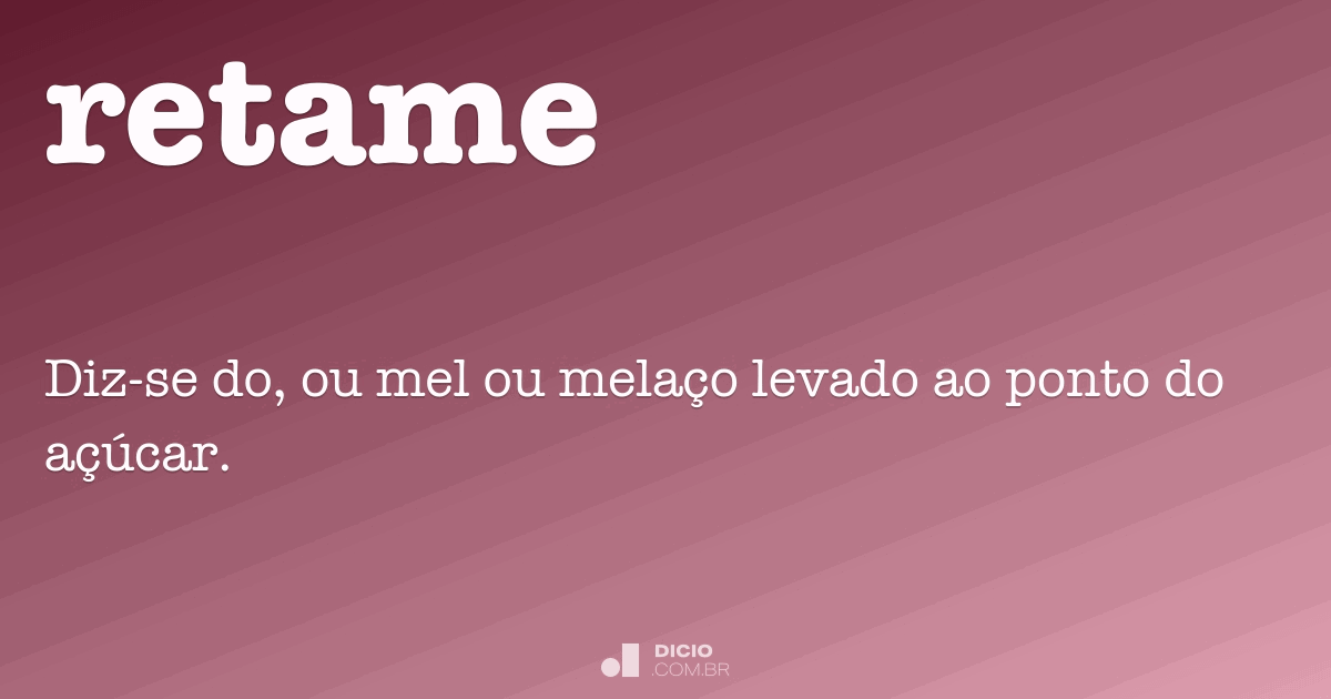 Retame - Dicio, Dicionário Online de Português