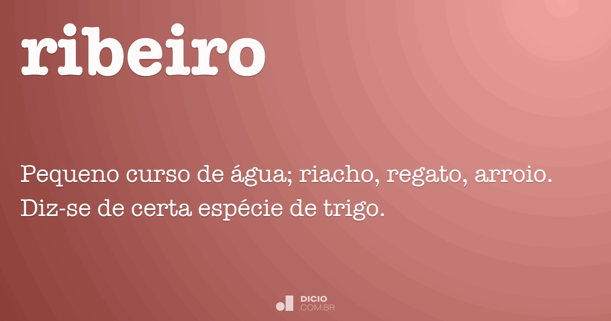 Ribeiro - Dicio, Dicionário Online de Português