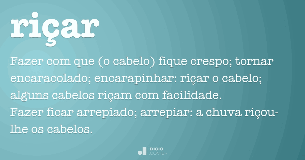 Riçar - Dicio, Dicionário Online de Português