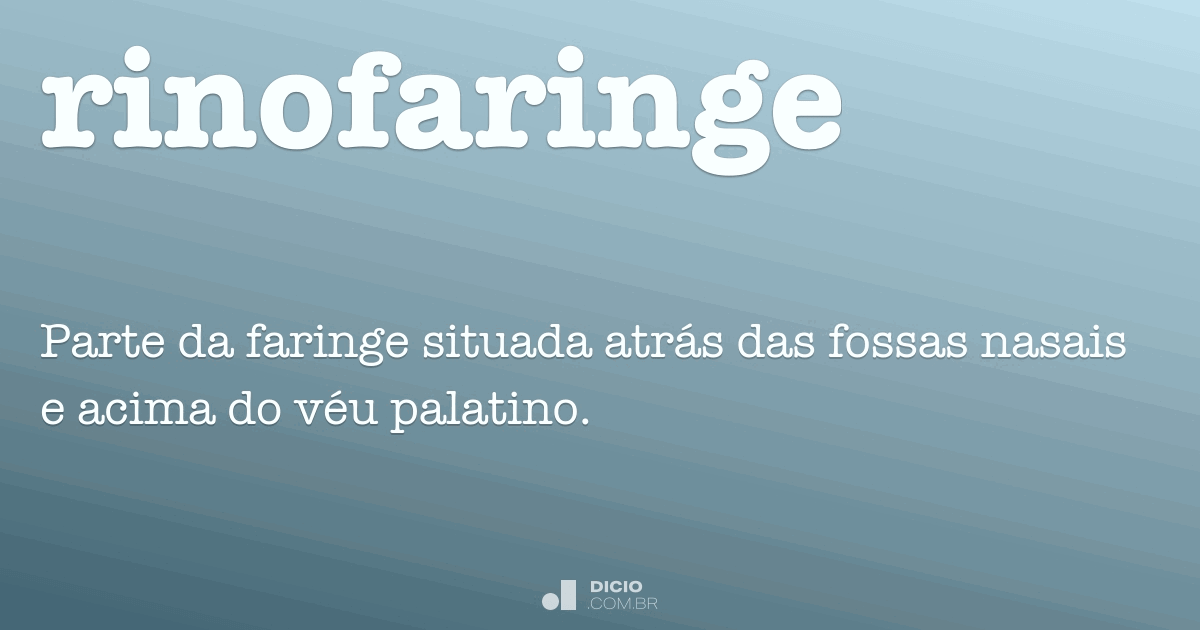 Rinofaringe - Dicio, Dicionário Online de Português