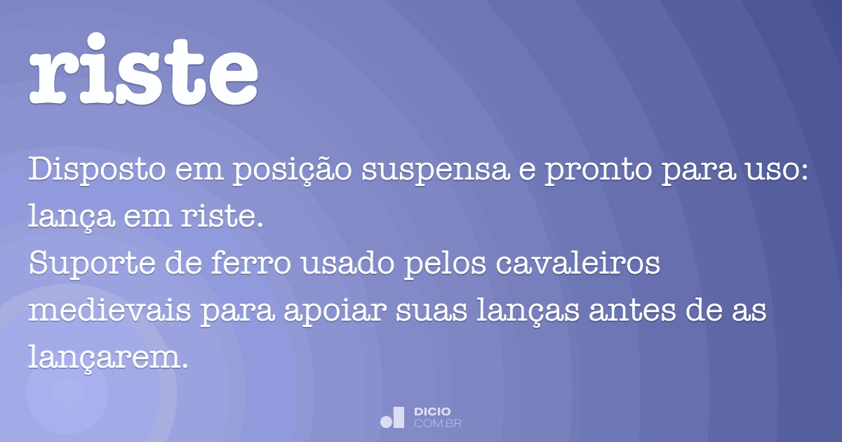 Riste - Dicio, Dicionário Online de Português