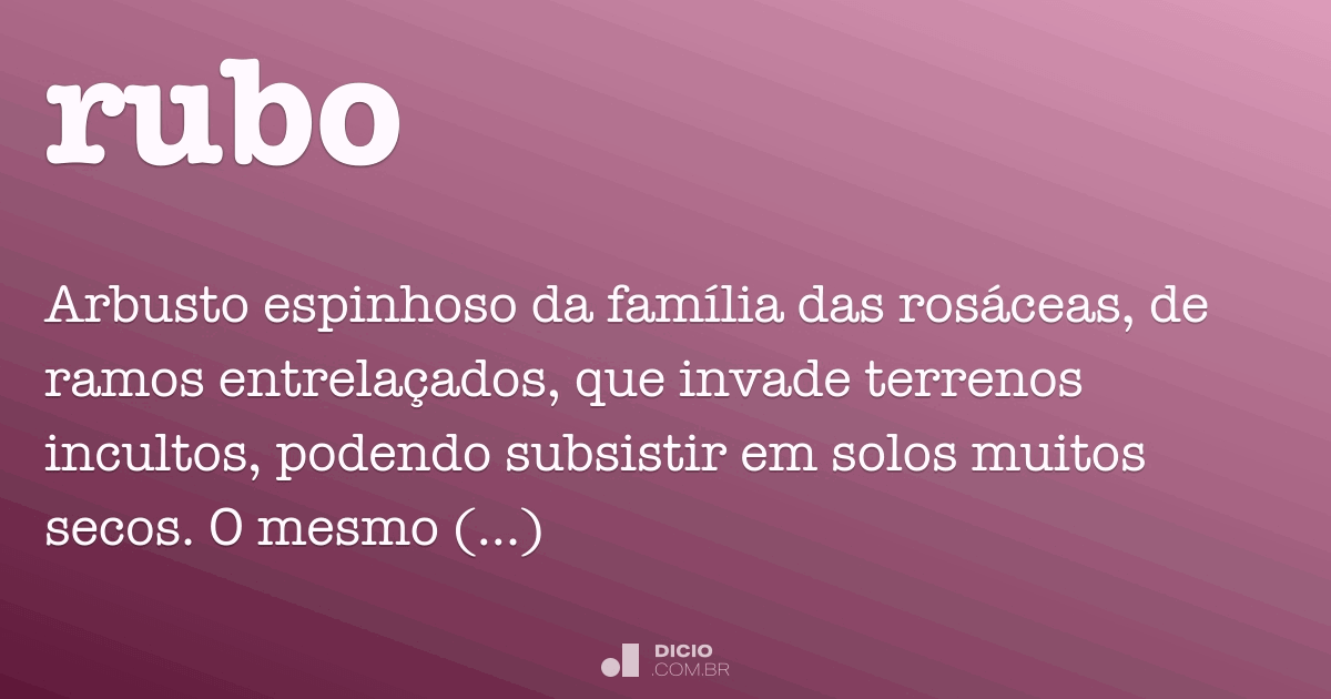 Rubo - Dicio, Dicionário Online de Português
