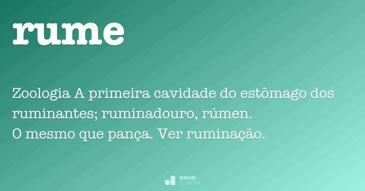 Rume - Dicio, Dicionário Online de Português