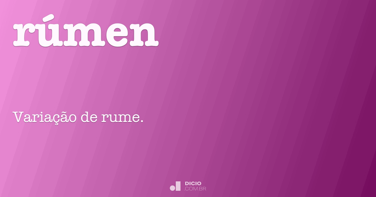 Rúmen - Dicio, Dicionário Online de Português