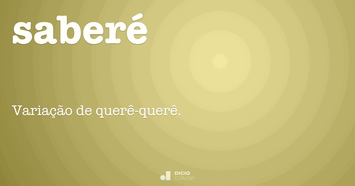 Saberé - Dicio, Dicionário Online de Português