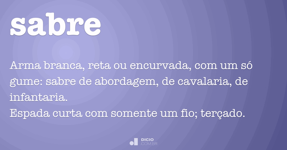 Sabre - Dicio, Dicionário Online de Português